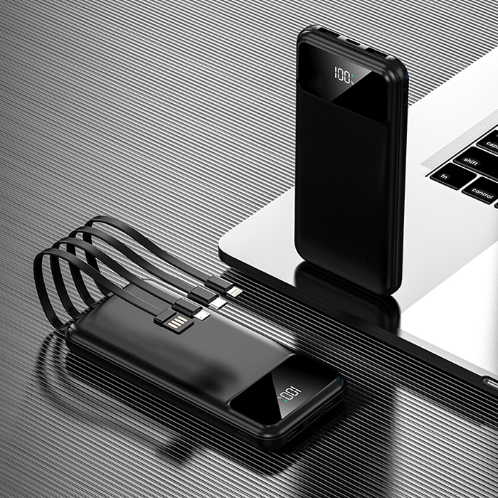 TURBOX Power Bank with Fast Charge and Build-in Cables
